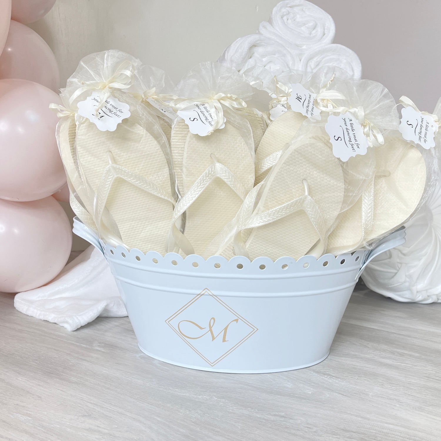 Custom Scalloped Flip Flop Basket