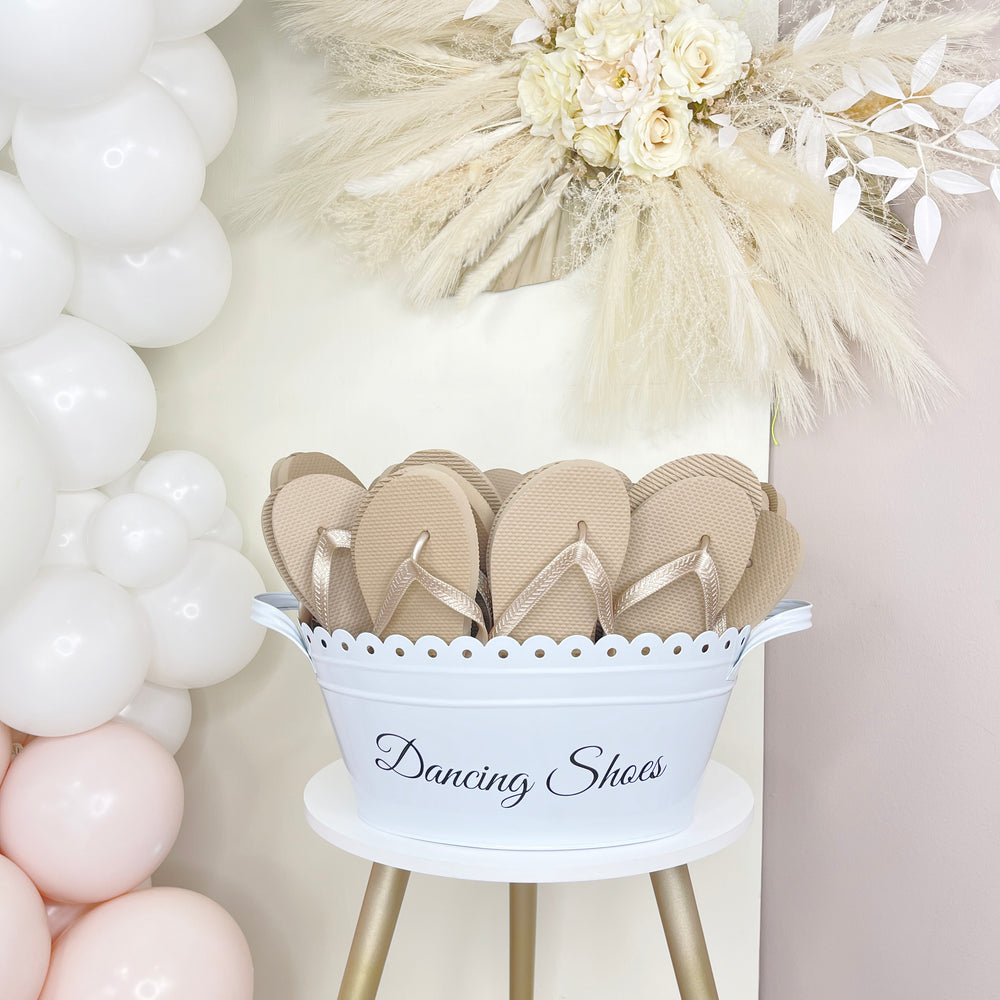 Classic Gold Flip Flops in Bulk, 20 Pairs