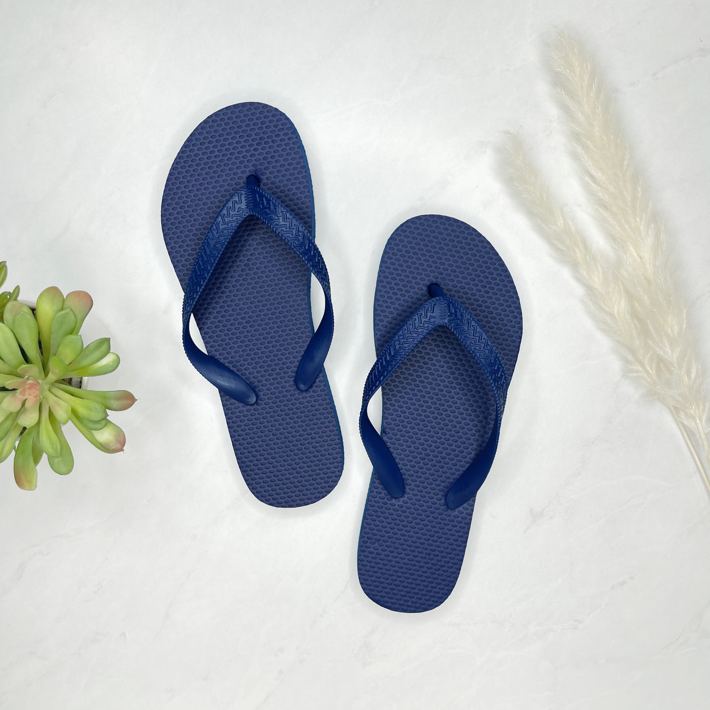 Navy Flip Flops in Bulk, 20 Pairs