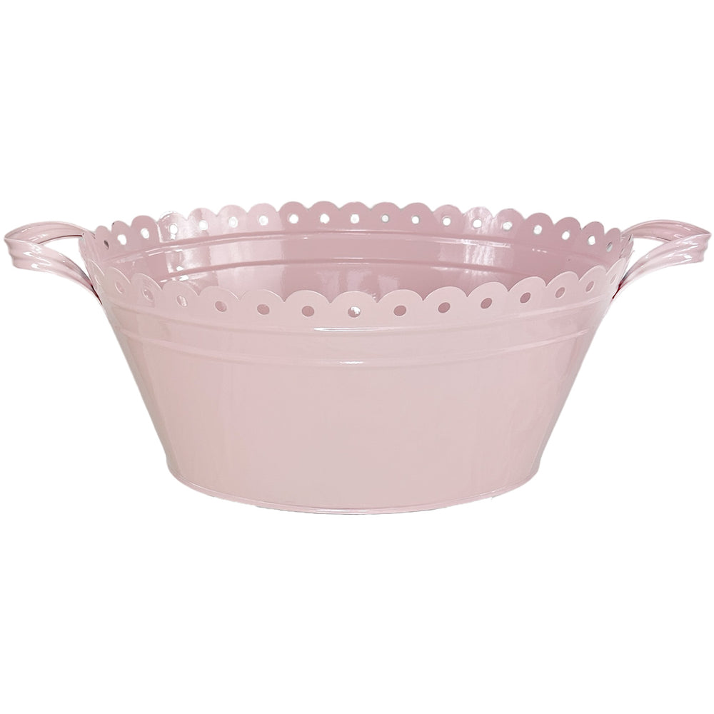 Scalloped Metal Bucket for Flip Flops