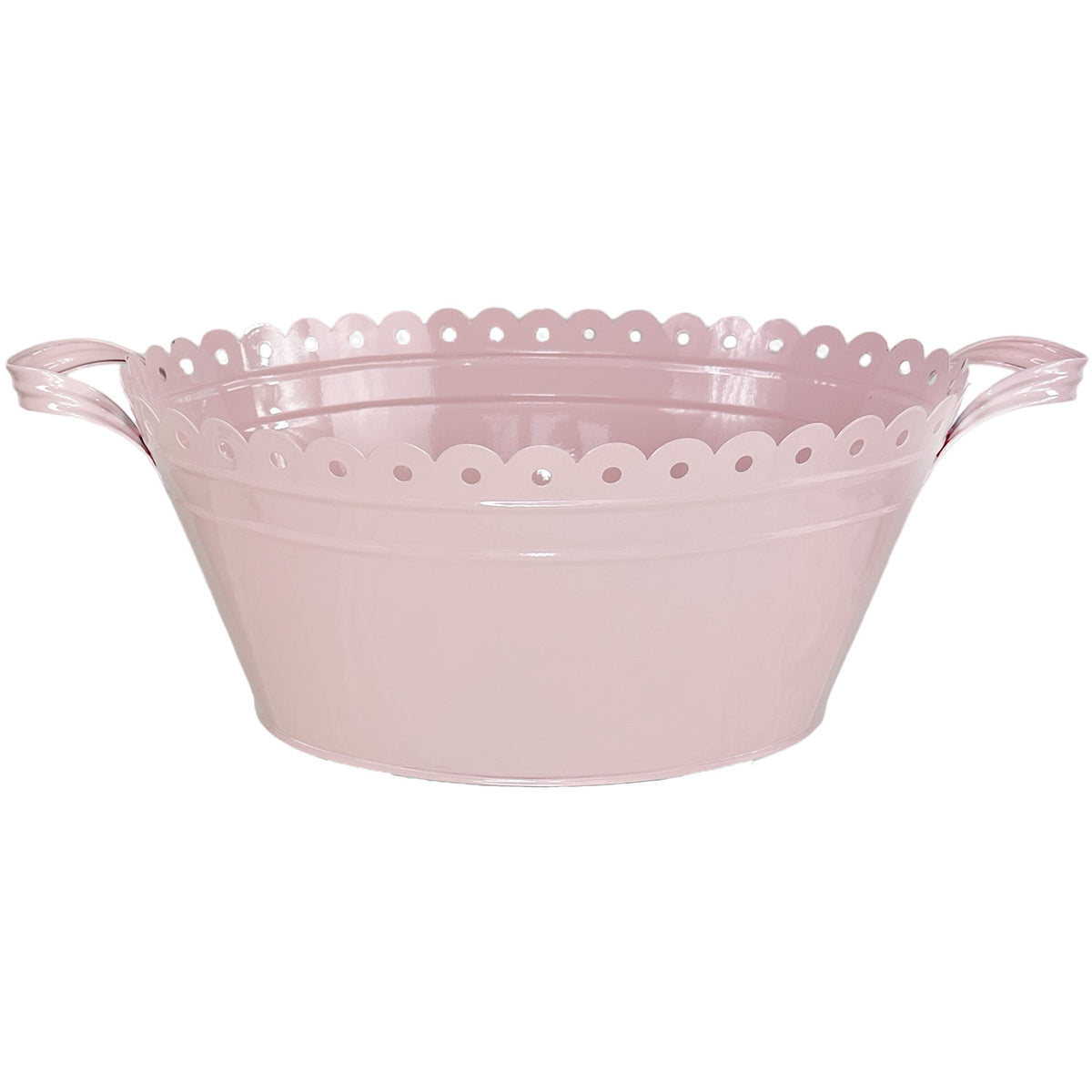 Scalloped Metal Bucket for Flip Flops